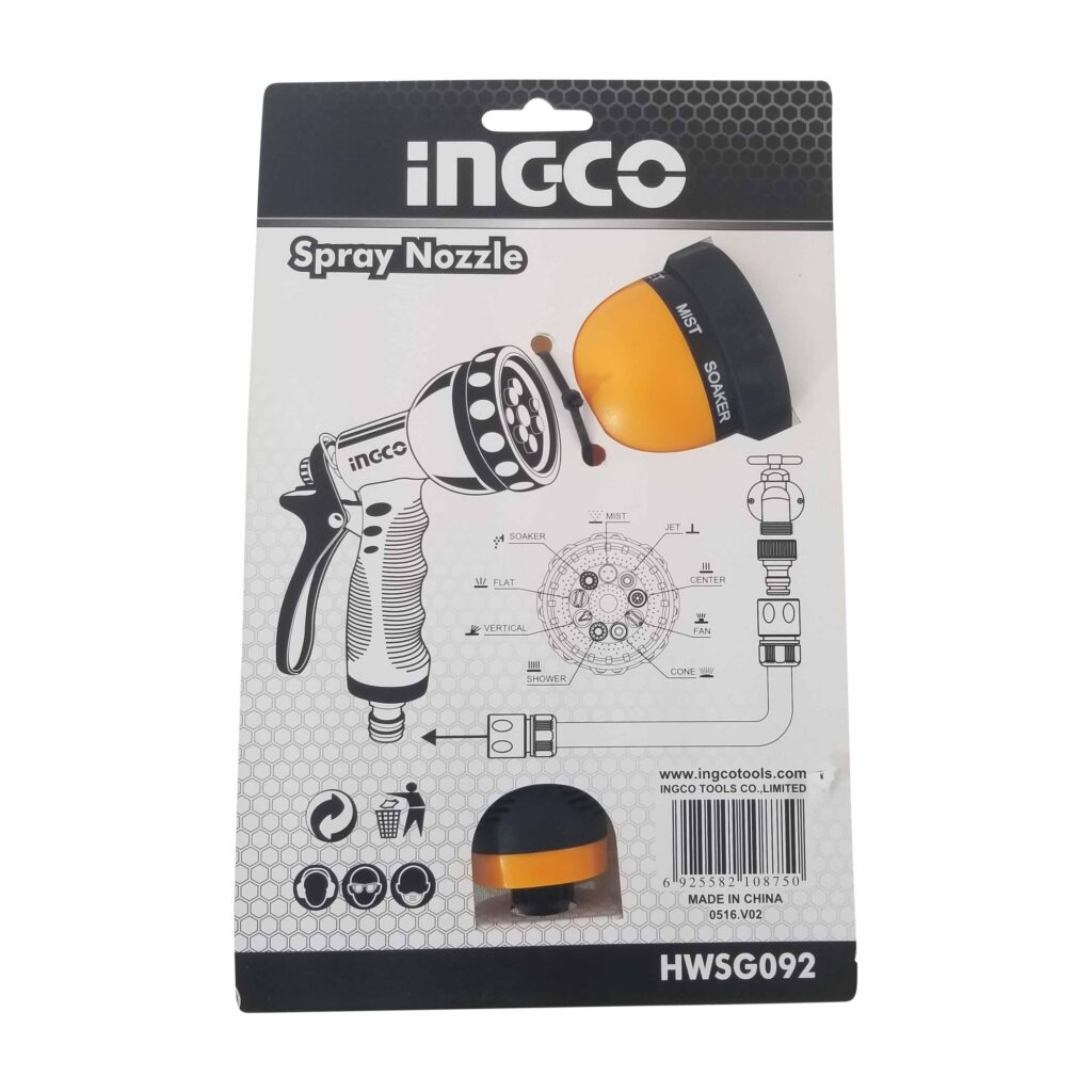 INGCO Plastic Trigger Nozzle 9-Level Adjustable HWSG092 - INGCO Tools ...